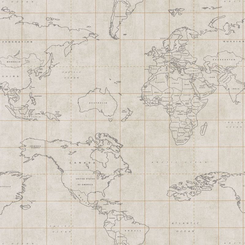 Tonic Wallpaper Map World TONI 6947 12 23 or TONI69471223 By Caselio